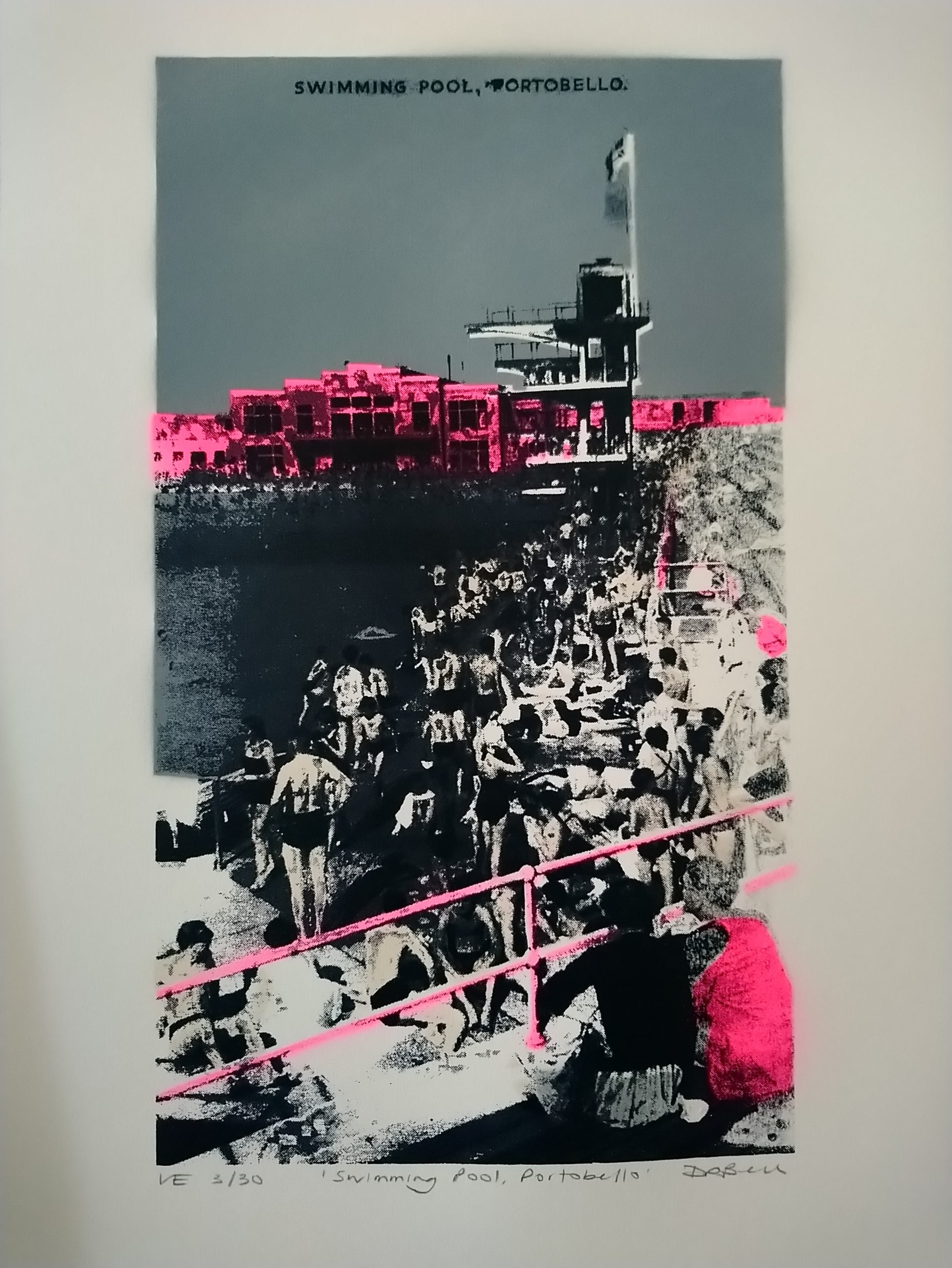 Swimming Pool, Portobello - Screenprint Open-air Lido Artwork Screenprint