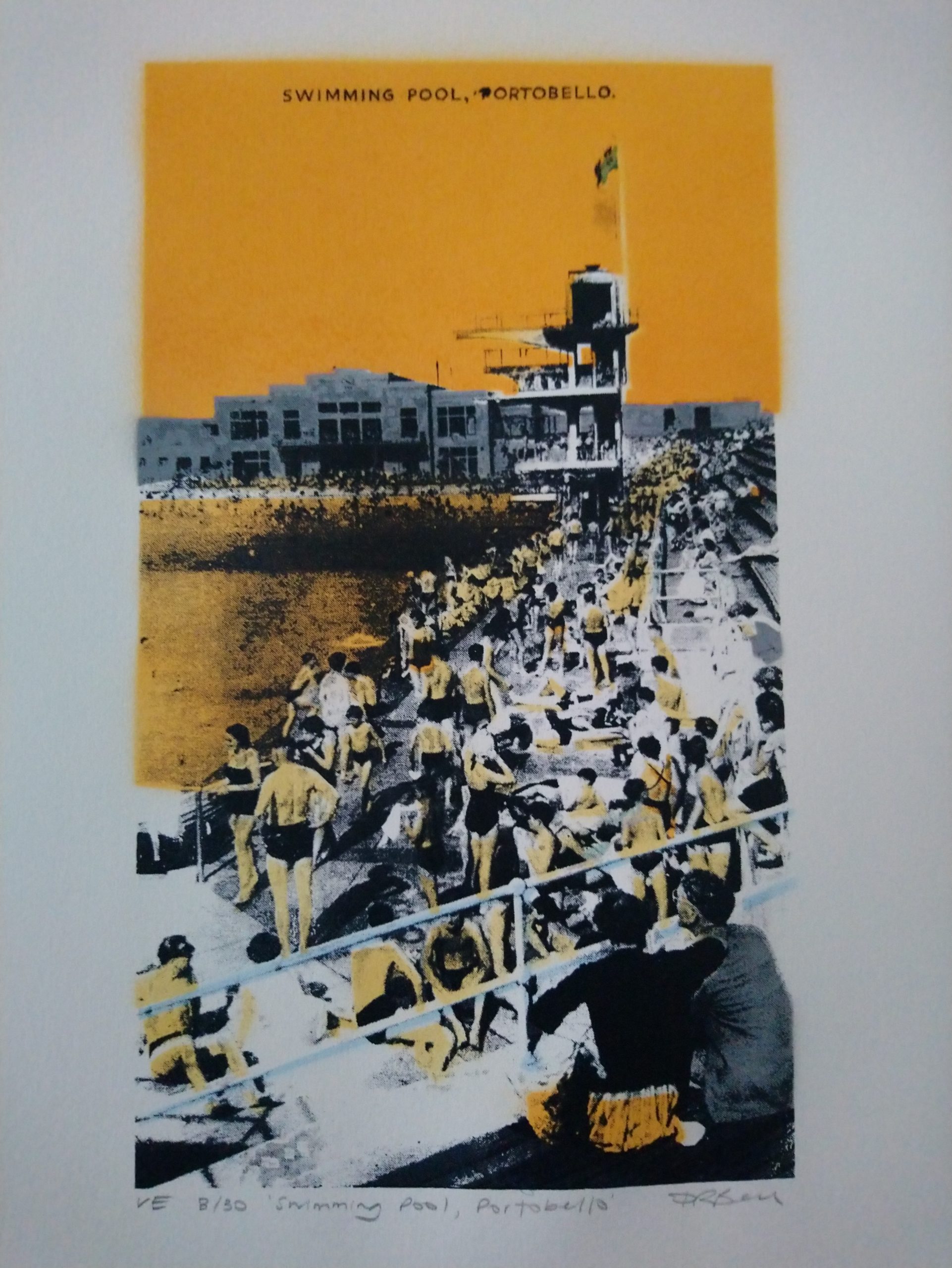 Swimming Pool, Portobello - Screenprint Open-air Lido Artwork Screenprint