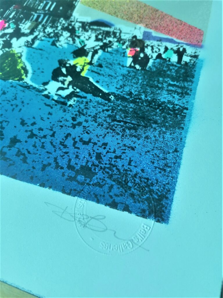 Promenade and Beach - Screenprint and Stencil
