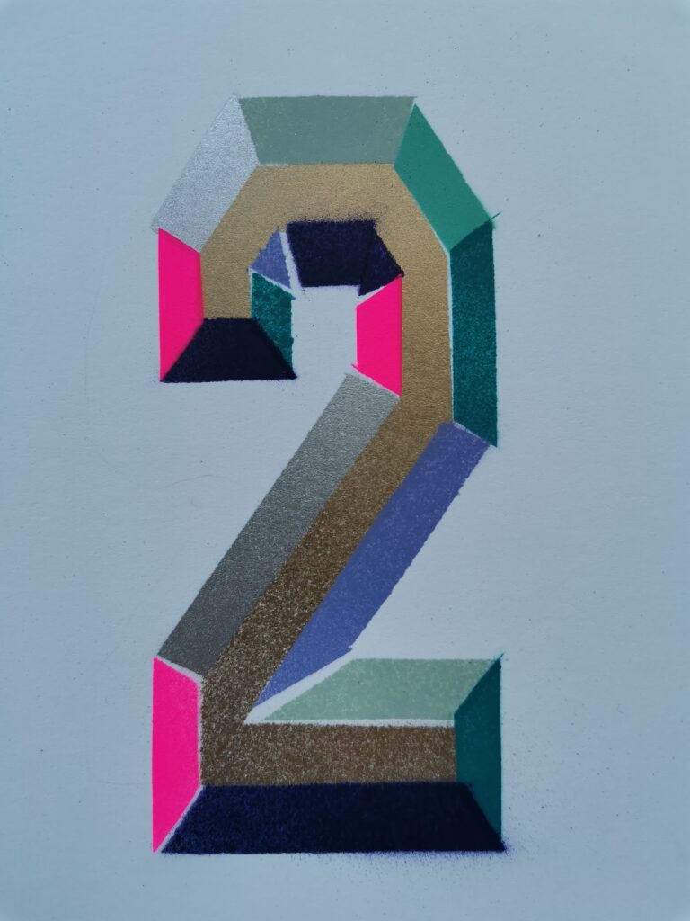 Custom Stencil Numbers (College Font) - Bell's Galleries