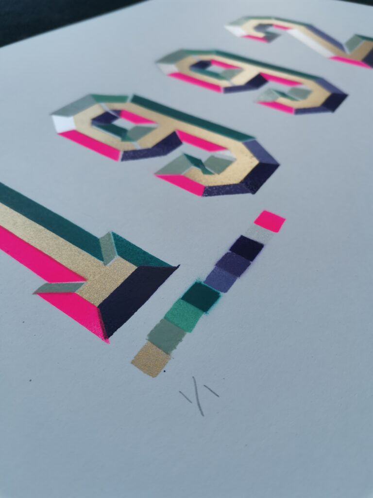 Custom Stencil Numbers (College Font) - Bell's Galleries