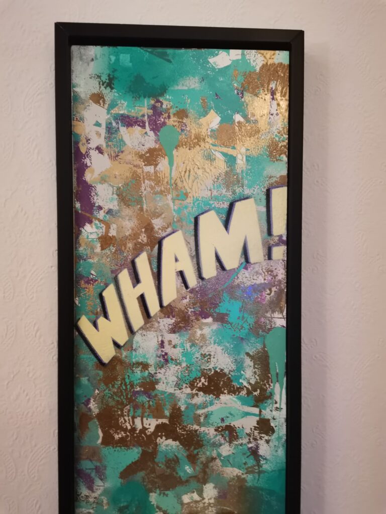 Wham - Spraypaint Stencilled Original
